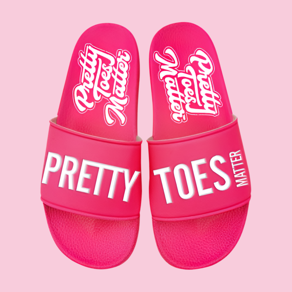 Pretty Toes Slides (Pink) – Pretty Toes Matter®️